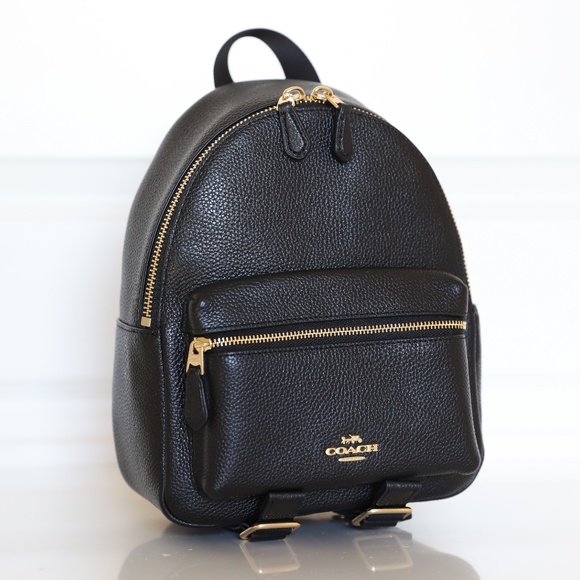 Coach | Bags | Coach Mini Charlie Backpack Bag In Leather Black | Poshmark
